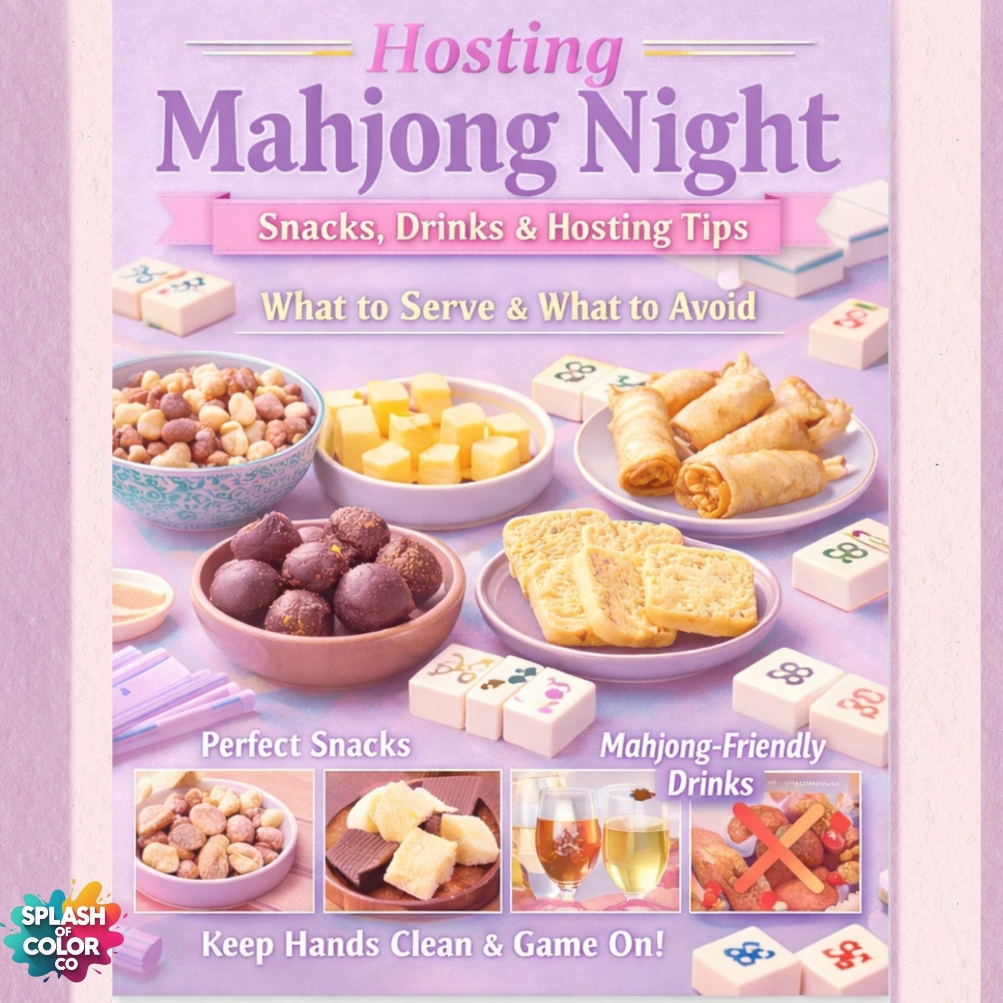 Tips To Hosting Mahjong Night: Best Snacks, Drinks – Splash of Color Co.