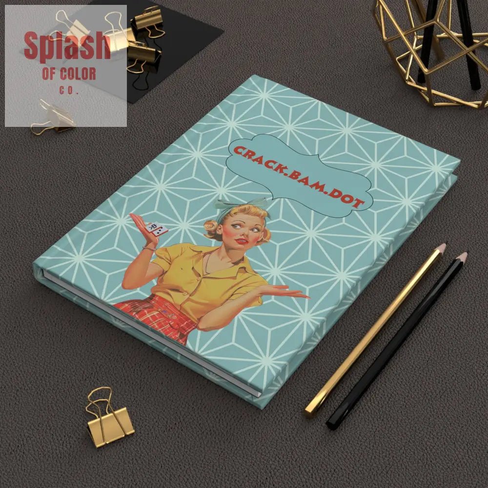 Funny Mahjong Crack Bam Dot Hardcover Writing Notebook For Mahj Lovers ...
