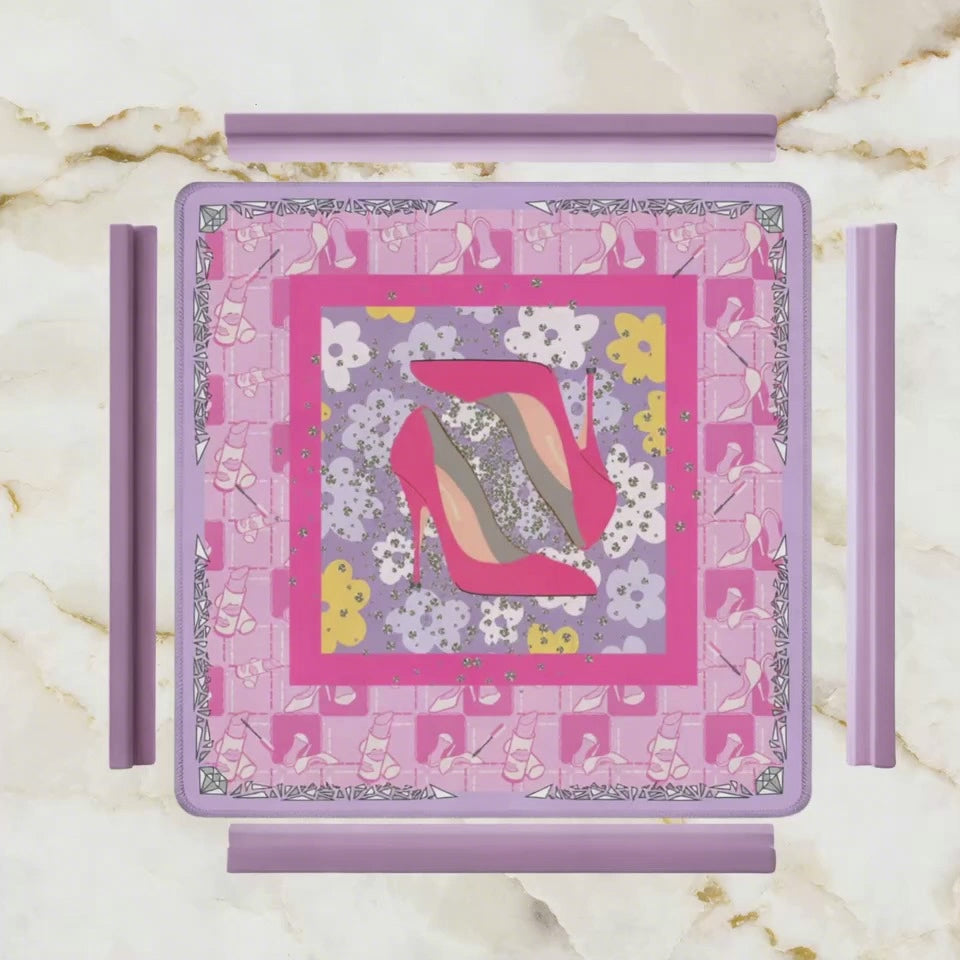 Girly Pop Pink Lavender Glam Gal Mahjong Mat - Splash – Splash of Color co.